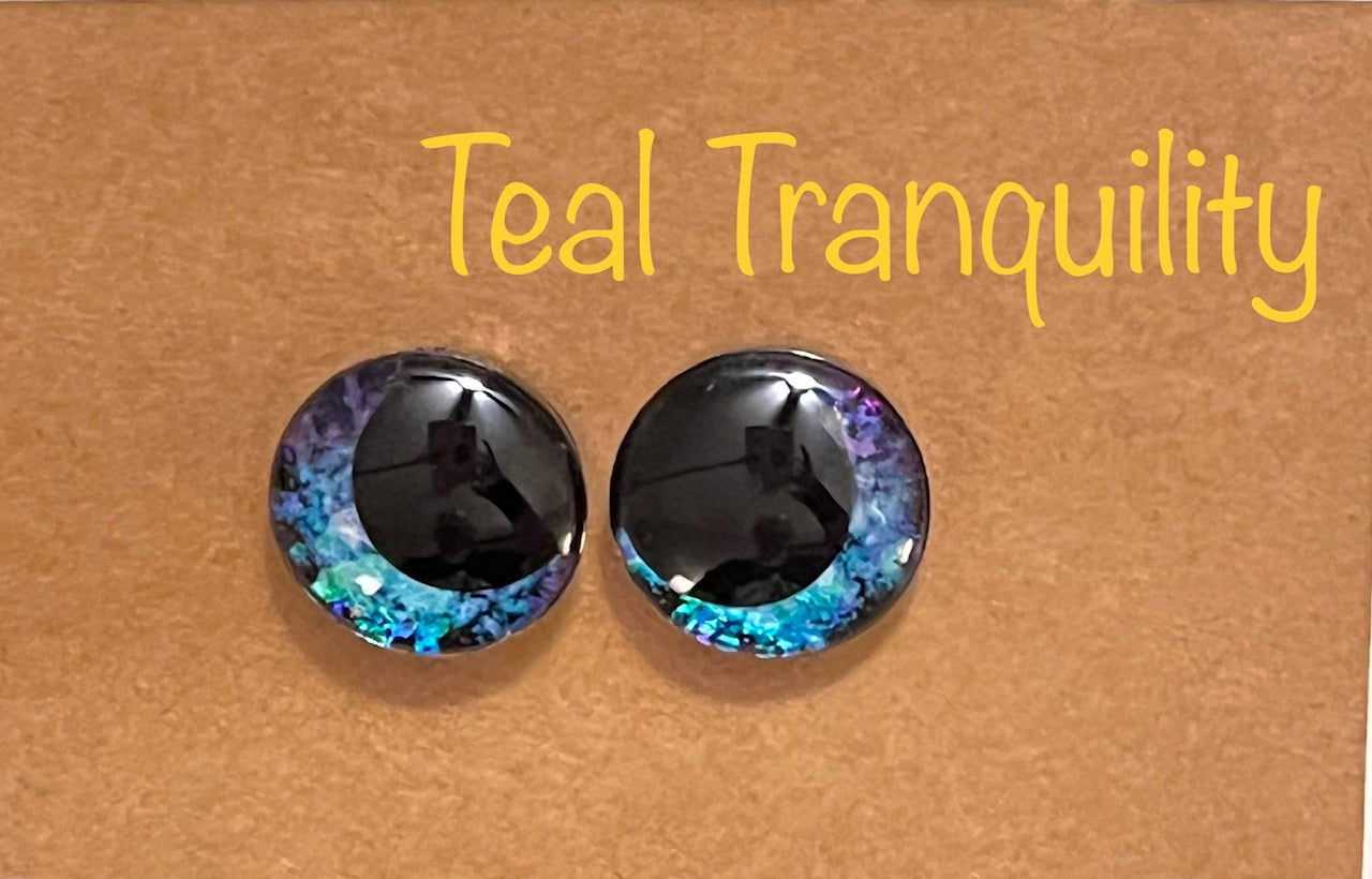 Hand Painted CENTERED PUPIL Glitter Sinker Safety Eyes for Crochet Ami ...